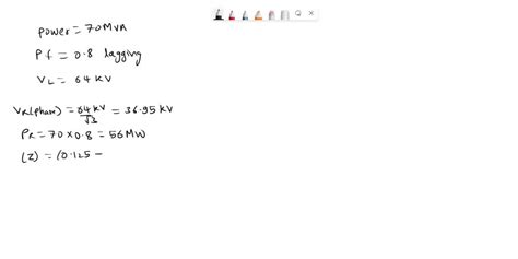Solved 5 24 Points A 69 Kv Three Phase Short Transmission Line Is 16 Km Long The Line Has