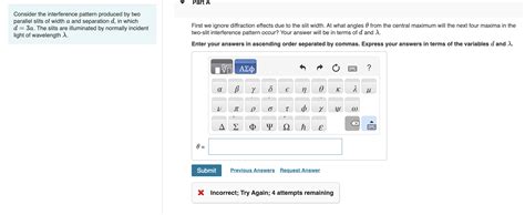 Consider The Interference Pattern Produced By Two