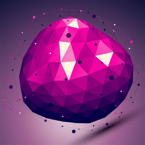 Premium Vector Purple Geometric Vector Abstract 3d Complicated Lattice Backdrop Lilac