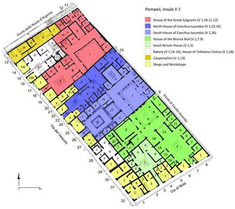 A Insula V 1 Use Of Space In Ad 79 The Houses Are Known By Names