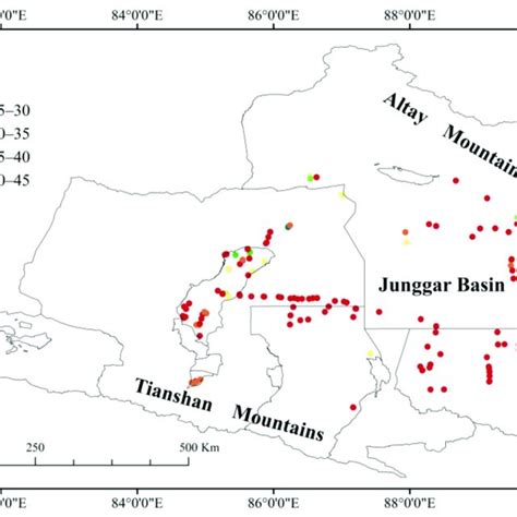 Spatial Distribution Of Vegetation Coverage In The Sample Plots Taken Download Scientific