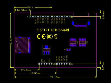 Arduino 35吋顯示器擴展板 Ili9481 320x480 Botsheet