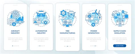 Digital Twin Usage Blue Onboarding Mobile App Screen Banner Template