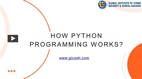 How Python Programming Works GICSEH Presentation Free To Download