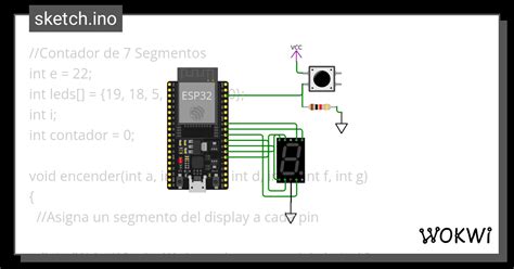 Contador 7seg Wokwi Esp32 Stm32 Arduino Simulator