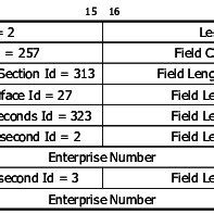 An IPFIX Packet Based Data Template Structure Field Length Value Download Scientific