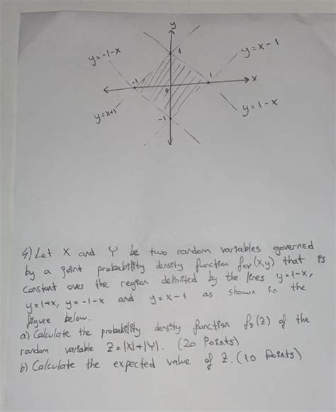 Solved 4 Let X And Y Be Two Random Variables Governed By A