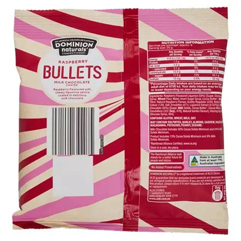 Milk Chocolate Raspberry Liquorice Bullets 230g