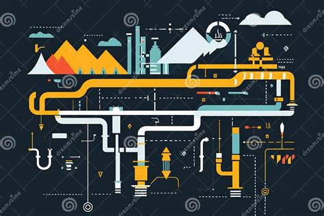 Visual Representation Of Gas Pipeline Flow And Infrastructure In A