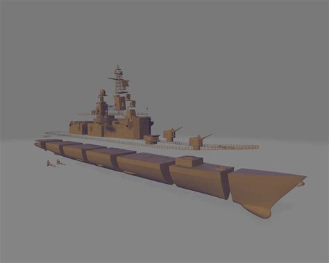 Japan Battleship Js Kurama Miniature 3d Model 3d Printable Cgtrader