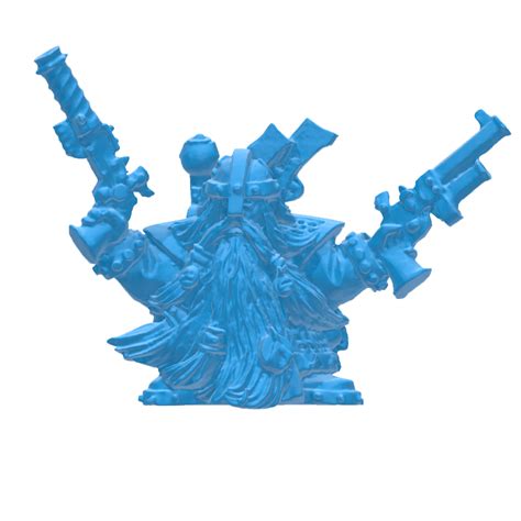 Stl File Dwarf Engineer 2 Guns Oldhammer・3d Printing Idea To Download・cults