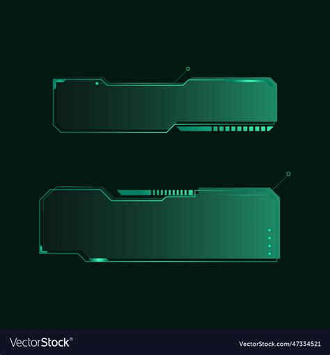 Hud Futuristic Frames User Interface Element Vector Image