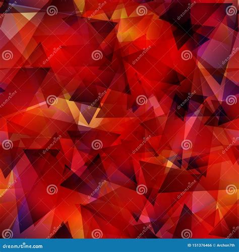 Dark Red Gradient Triangle Mosaic Template Glitter Abstract Illustration Stock Vector