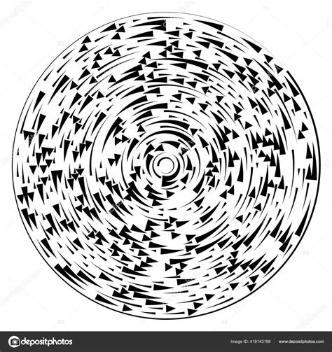 Radial Radiating Lines Abstract Burst Element Concentric Whirligig Volute Helix Stock Vector By