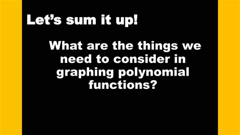 Graphing Polynomial Functions Grade 10 Pptx Computing