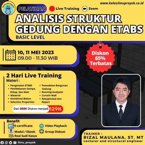 Basic Modeling Struktur Dengan Etabs Batch 3 Live Training Id