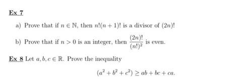 solved ex 7 a prove that if n∈n then n n 1 is a