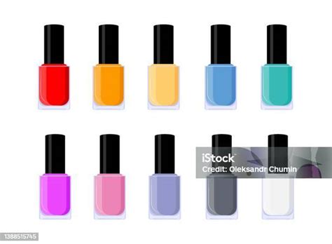 멀티 컬러 만화 매니큐어 컬렉션 손 위생 솔루션 아이콘 스탬프 라벨 스티커 배지 기프트 카드 인증서 또는 층 장식을 위한 뷰티 매니큐어 테마 벡터 일러스트레이션 매니큐어