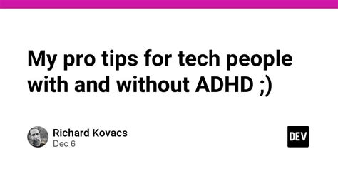 Richárd Kovács On Linkedin My Pro Tips For Tech People With And