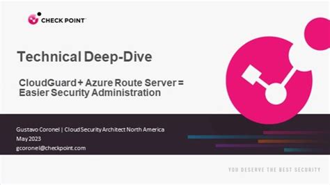 Deep Dive Cloudguard Azure Route Server Easier Security Administration