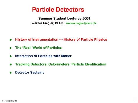 Ppt Particle Detectors Powerpoint Presentation Free Download Id5563667