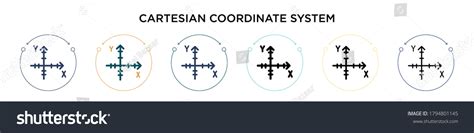 Cartesian Coordinate System Icon Filled Thin Stock Vector Royalty Free 1794801145 Shutterstock