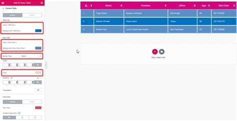 Data Table Essential Addons For Elementor