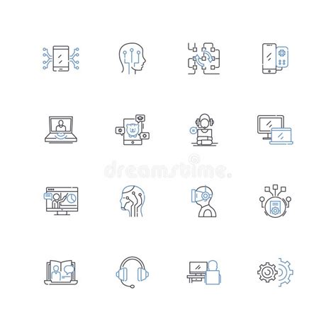 Masterminds Line Icons Collection Strategy Collaboration Innovation