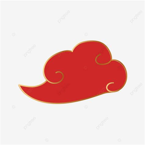 Ornamen Awan Tahun Baru Cina Vektor Tahun Baru Imlek Ornamen Awan
