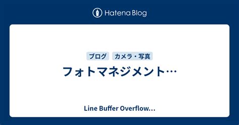 フォトマネジメント… line buffer overflow…