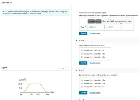Solved Exercise 4 13 A 5 70 Kg Experimental Cart Undergoes