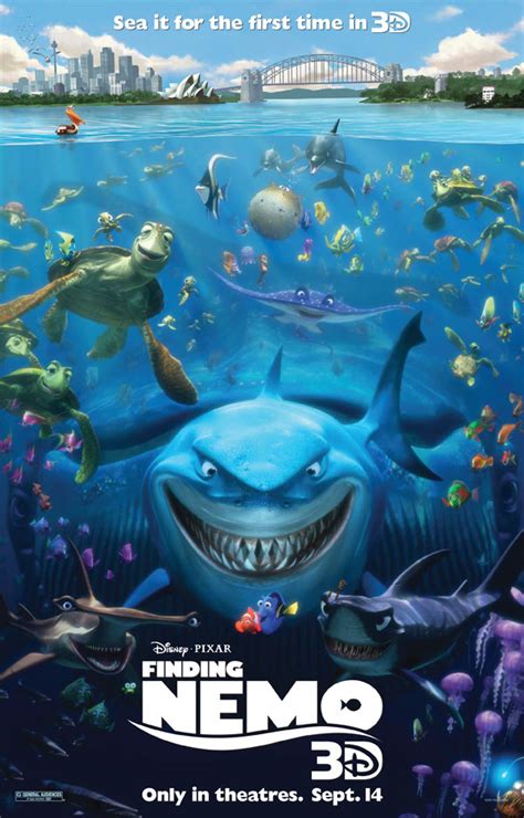 익스트림무비 픽사의 니모를 찾아서 3d 포스터