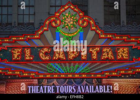 Neon Theater Awning El Capitan Entertainment Center Hollywood Boulevard