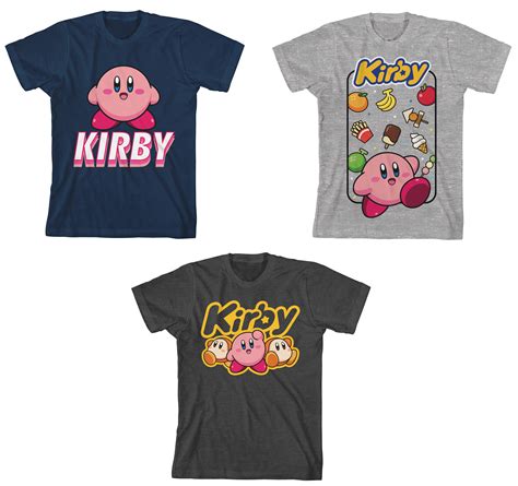 Kirby Youth 3 Pack Crew Neck Short Sleeve T Shirts