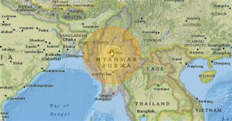 미얀마 내륙서 규모 77 지진만달레이 서쪽 17㎞ 지점