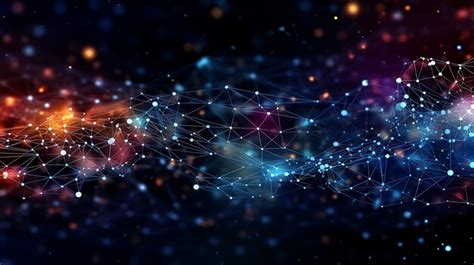 Premium Ai Image Gradient Network Connection Background