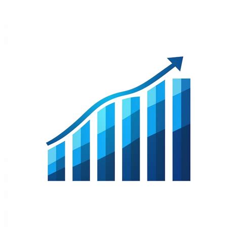 Blue Rising Graph Premium Ai Generated Image
