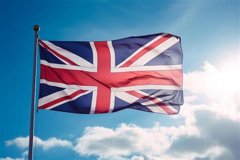 Premium Ai Image The Flag Of Great Britain On The Background Of The
