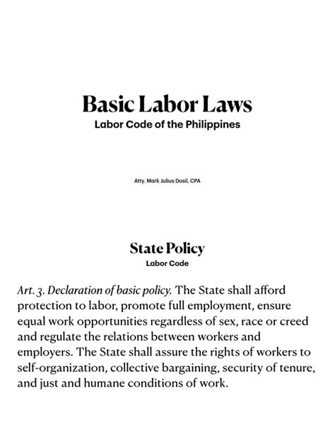 Labor Code Basic Pdf Employment Overtime