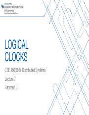 Understanding Logical Time In Distributed Systems Lamport Course Hero