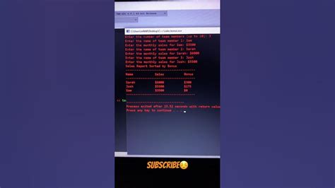Bonus Chart Ide Dev C Cppprogramming Youtube