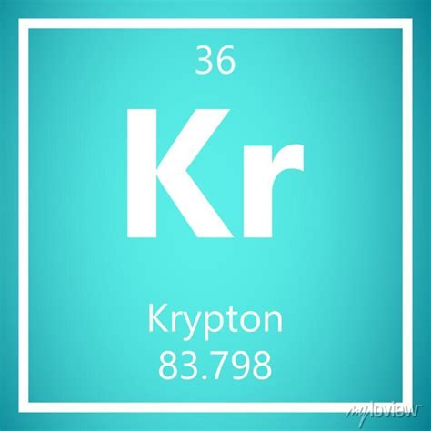 Krypton Kr Periodic Table Of Elements Atomic Mass Vector Illustration