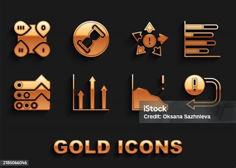 Set Pie Chart Infographic Arrow Financial Growth Decrease Graph Chart Diagram Many Ways