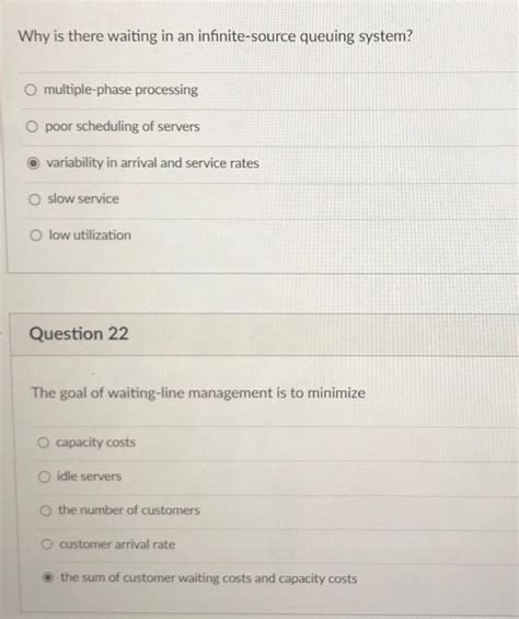 Solved Why Is There Waiting In An Infinite Source Queuing