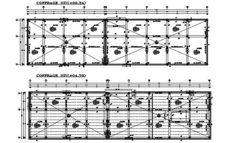 Autocad 2d Design Of Floor Formwork With Details And Dimensions Cad File Dwg File Cadbull