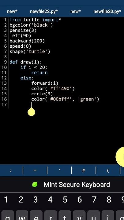 Python Turtle Graphic Design😜😜🥰🥰 Python Coding Status 😍😜 Shorts