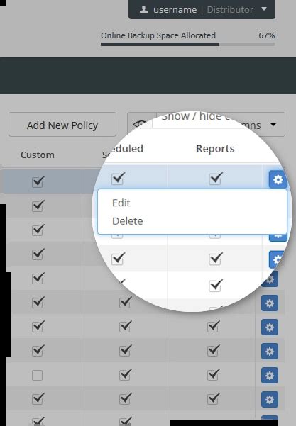 View Information About Legacy Backup Policies In The Dashboard
