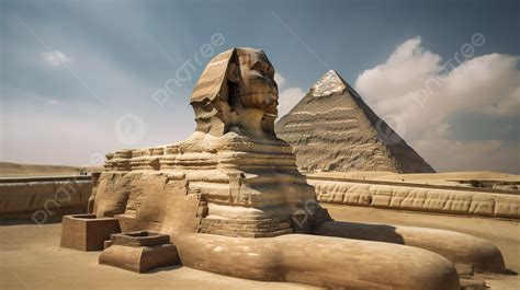 스핑크스와 그 사이에 모래가 있는 긴 피라미드 이집트 스핑크스의 사진 이집트 스핑크스 배경 일러스트 및 사진 무료 다운로드 Pngtree