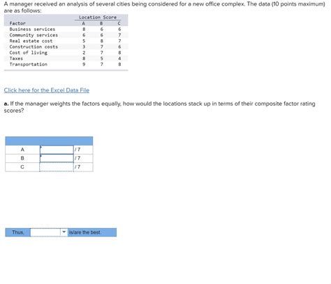 Solved Click Here For The Excel Data File A If The Manager