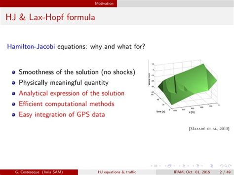 Representation Formula For Traffic Flow Estimation On A Network Ppt